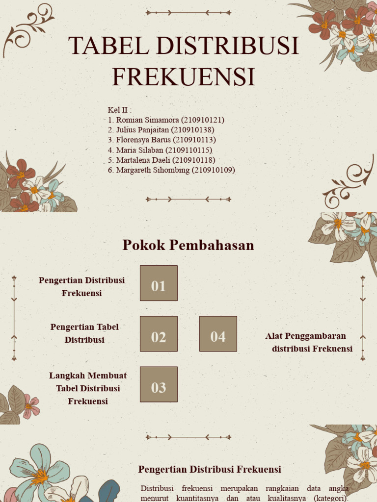 Panduan Tabel Distribusi Frekuensi | PDF