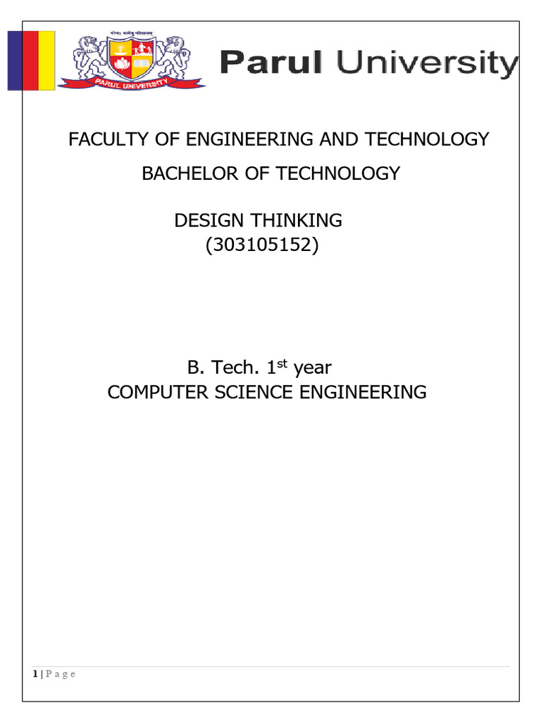 DT Lab Mnual | PDF | Design Thinking | Usability