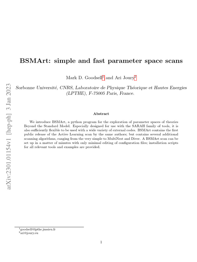 Bsmart: Simple and Fast Parameter Space Scans | PDF | Computer File | Computer Program