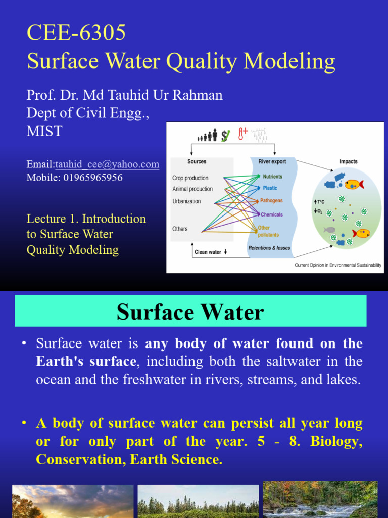 Surface Water Quality Modelling MID | PDF | Water | Hydrology