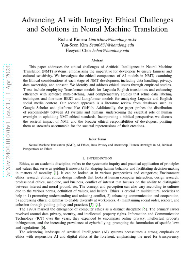 Advancing AI With Integrity: Ethical Challenges and Solutions in Neural ...