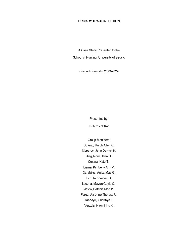 Pediatric UTI Case Study Analysis | PDF | Kidney | Urinary Tract Infection