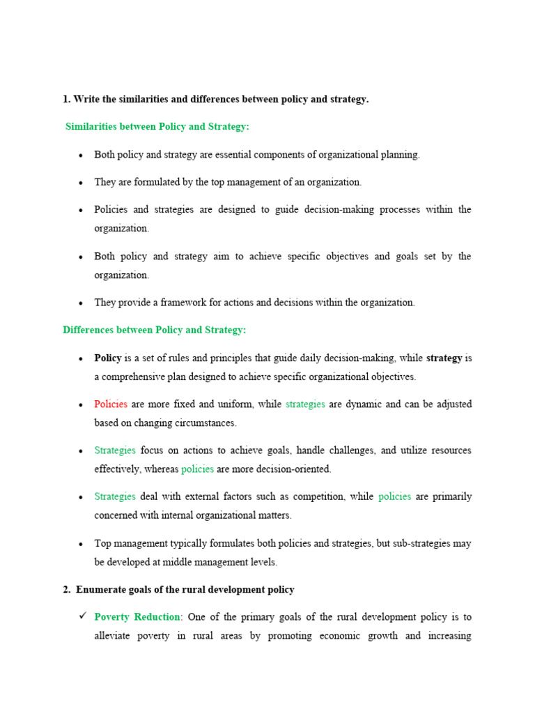 Rural Dev. Assignment 3 | PDF | Policy | Ethiopia