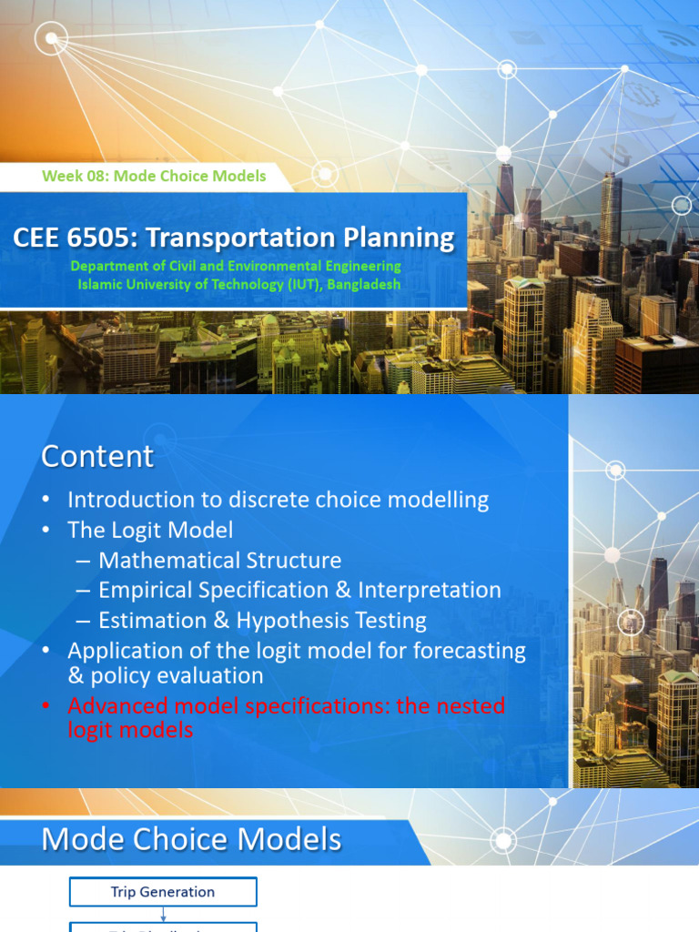 Cee6505 Mode Choice Models Download Free Pdf Null Hypothesis Estimation Theory