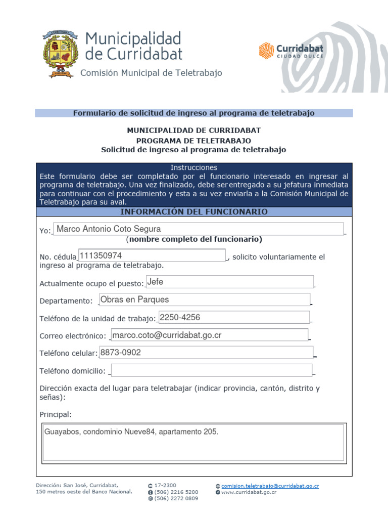 FORMULARIO Solicitud Ing. | PDF | Internet | Informática