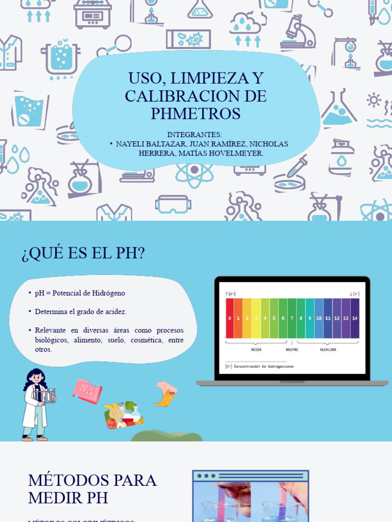 Uso, Limpieza Y Calibracion de Phmetros | PDF | Ph | Física Aplicada e Interdisciplinaria