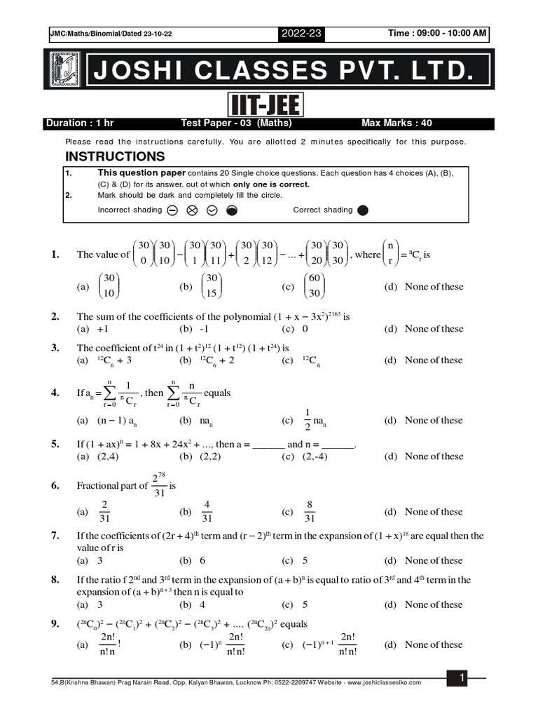 Binomial Test | PDF | Computational Science | Mathematical Objects