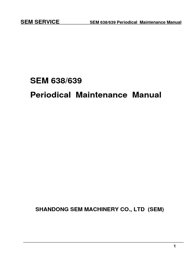 SEM 638 - 639 Periodical Maintenance Manual | Download Free PDF | Brake ...