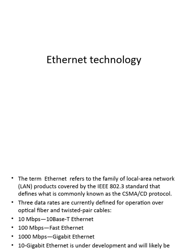 Ethernet Technology | PDF | Ethernet | Computer Network