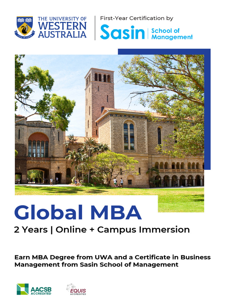 UWA X Sasin - GMBA Brochure 24 - 11 - 2023 | PDF | Master Of Business ...