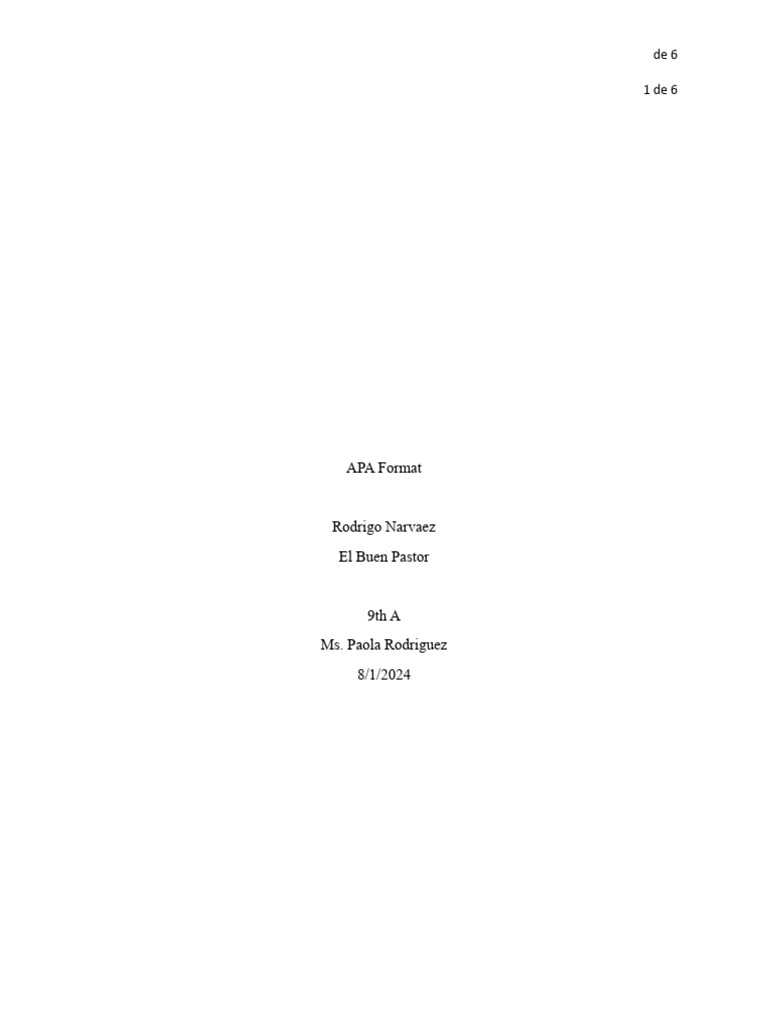 APA Format | PDF | Apa Style | American Psychological Association