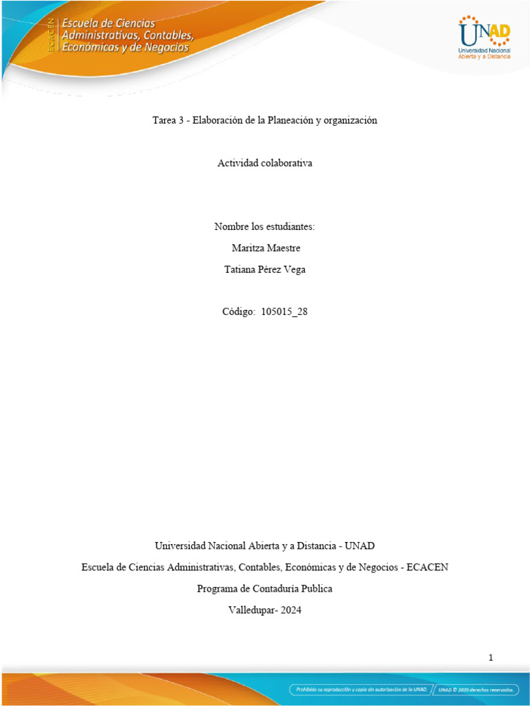 Plantilla Tarea 3 - Elaboración de La Planeación y La Organización ... Plantilla Tarea 3 - Elaboración de La Planeación y La Organización ...