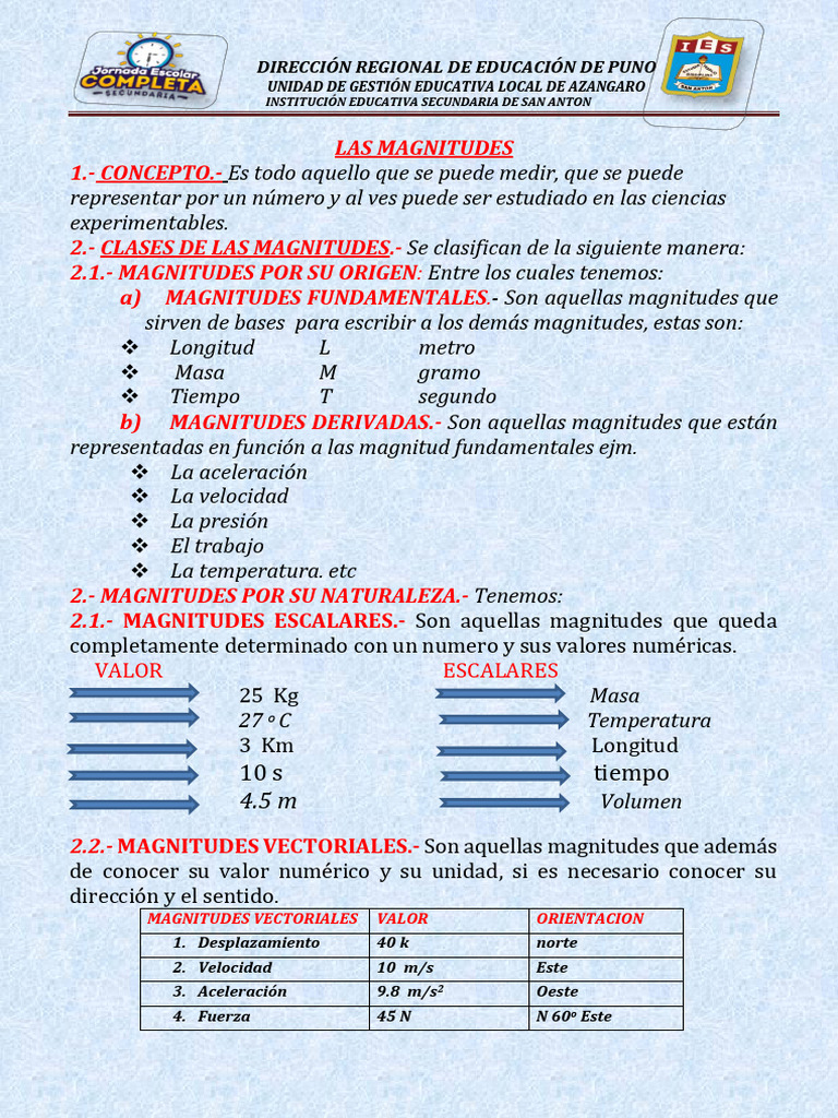 MAGNITUDES | PDF | Sistema Internacional de Unidades | Kilogramo