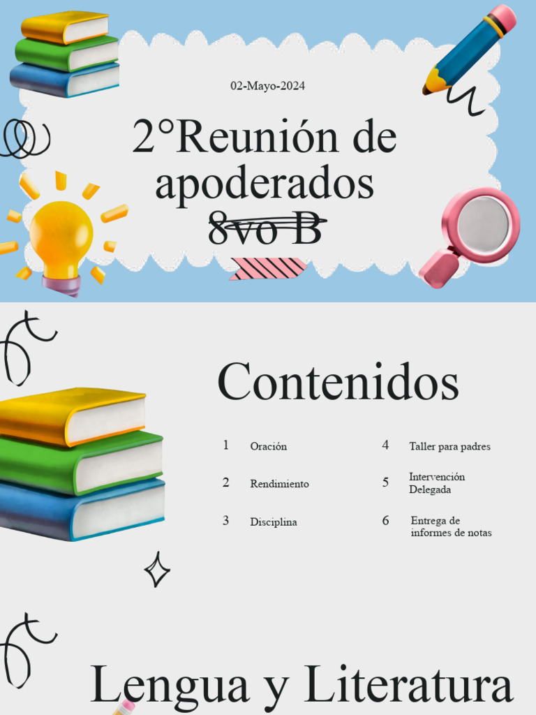 2°reunión de Apoderados 8vo B | PDF