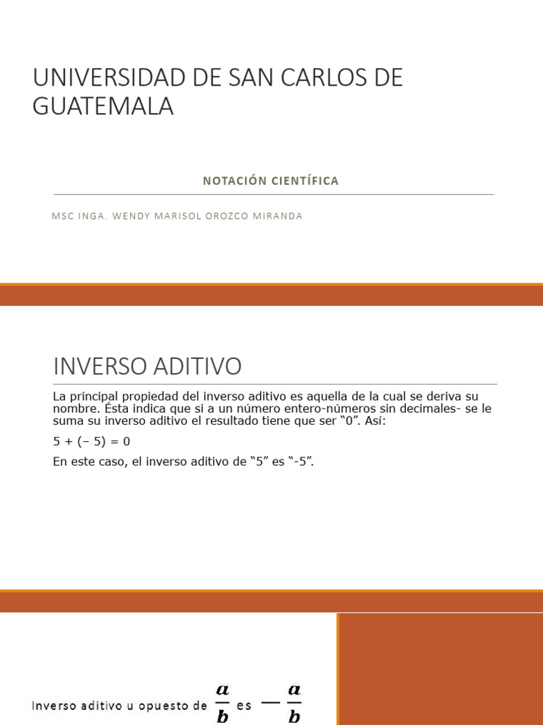 Propiedad del Inverso Aditivo | PDF | Multiplicación | Álgebra abstracta