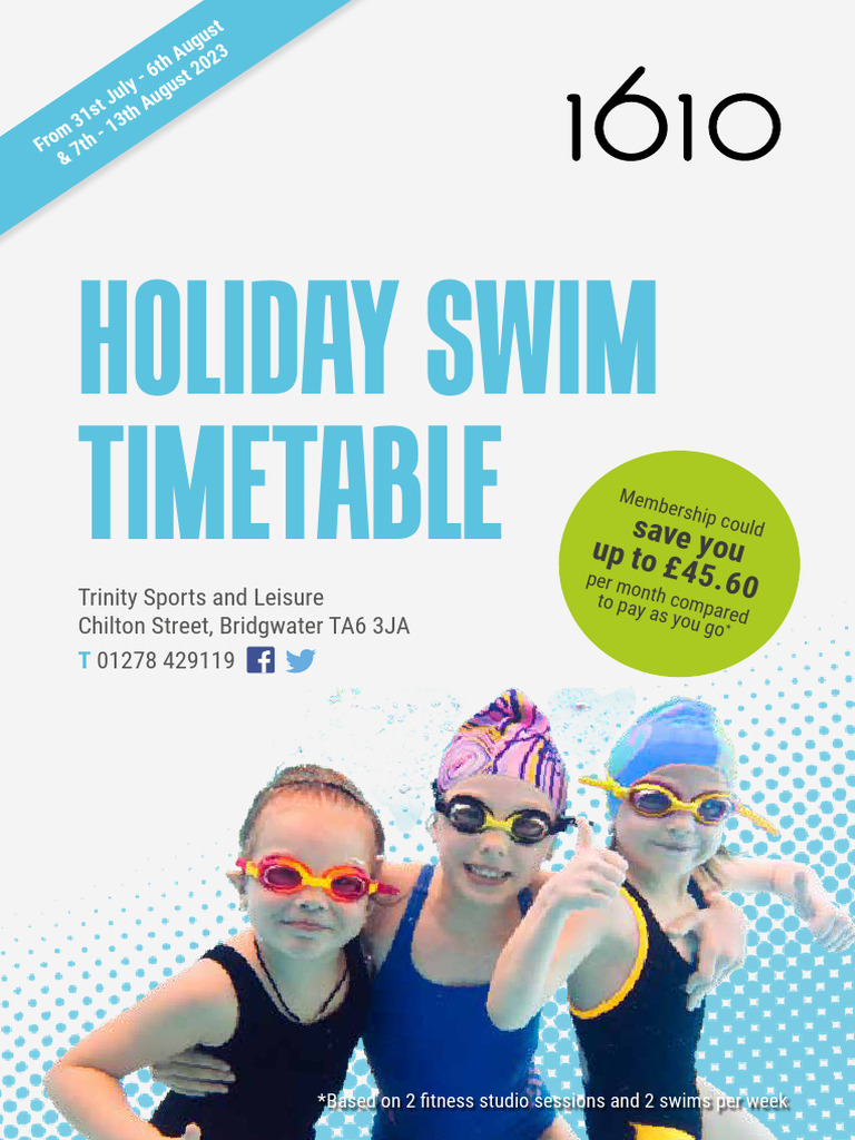 Swimming Timetables 1610 Tri Swim Times Jul23 Web U5Ottjf | PDF ...