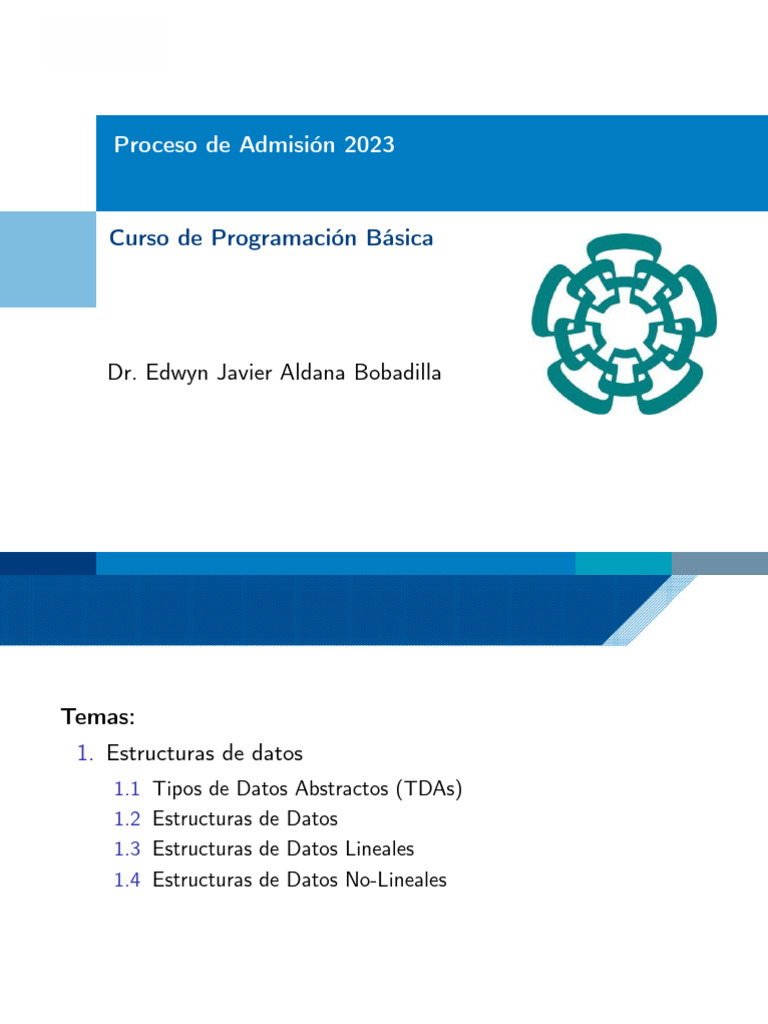 2023 Propedeutico Presentacion | PDF | Gestión de datos | Datos
