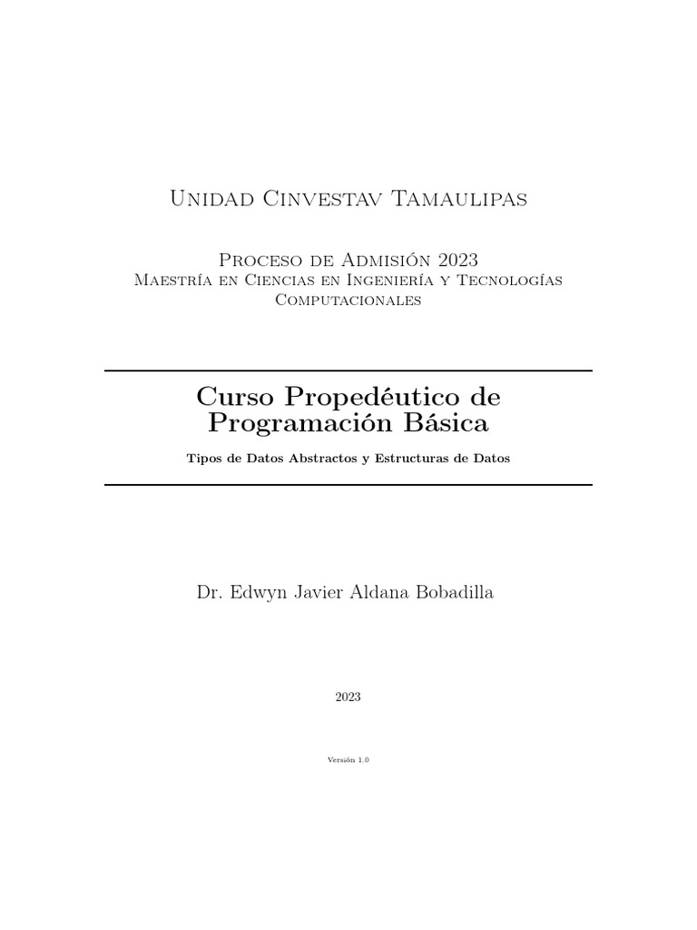 2023 Propedeutico Notas | PDF | Informática | Ciencias de la Computación
