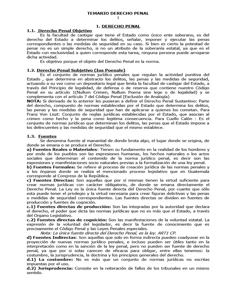 Derecho Penal | PDF | Derecho penal | Causalidad (Ley)