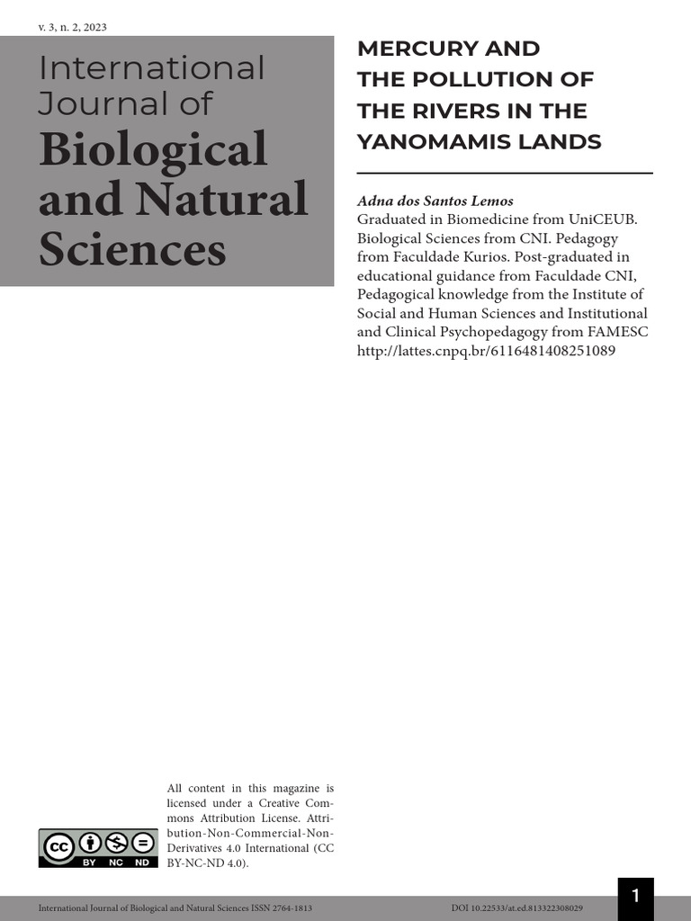 O Mercurio e A Poluicao Dos Rios Nas Terras Yanomamis | PDF | Amazon ...