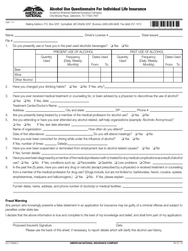 Alcohol Questionnaire | PDF | Alcoholic Beverages | Alcoholism