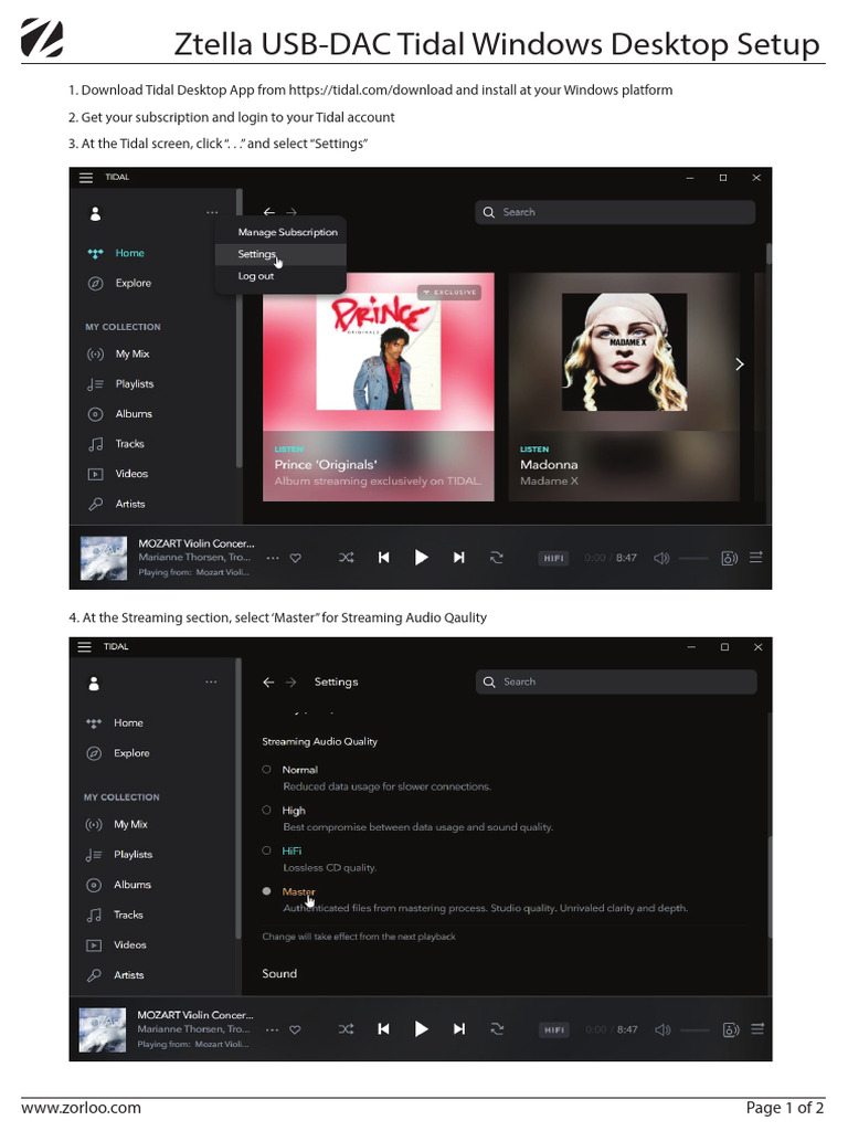 Windows Tidal Dekstop Setup Guide v2 | PDF