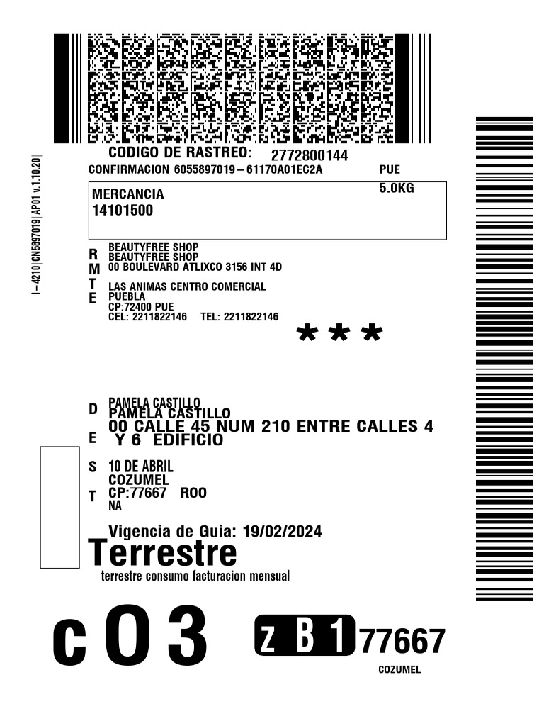 Formatos de Etiqueta de Envio | PDF