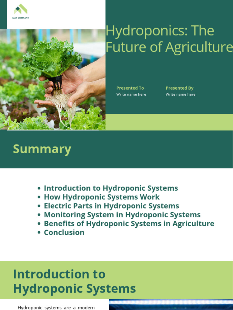 Presentation 1.0 | PDF | Hydroponics | Agriculture