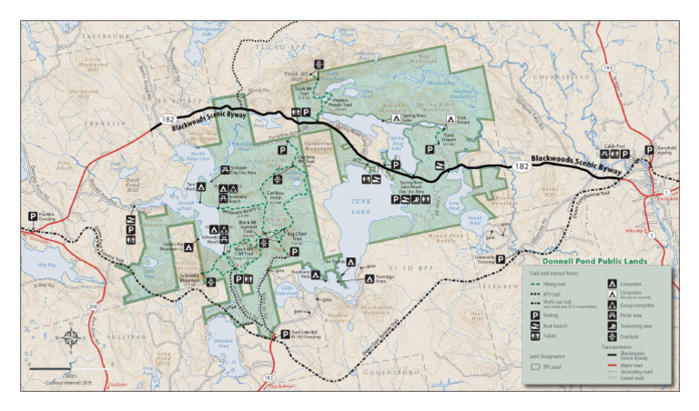 Donnell Pond & Tunk Lake Campsites | PDF