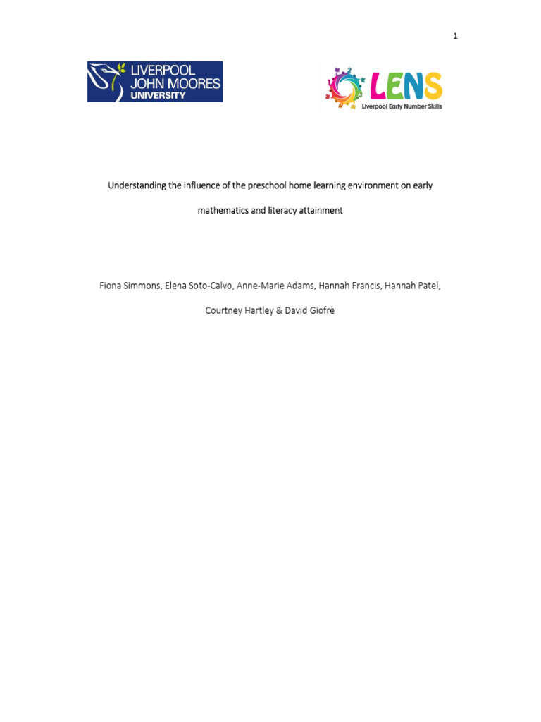 Nuffield Foundation Report Lens | PDF | Factor Analysis | Literacy