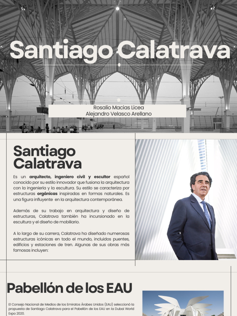 Obras Icónicas de Santiago Calatrava | PDF | Arte