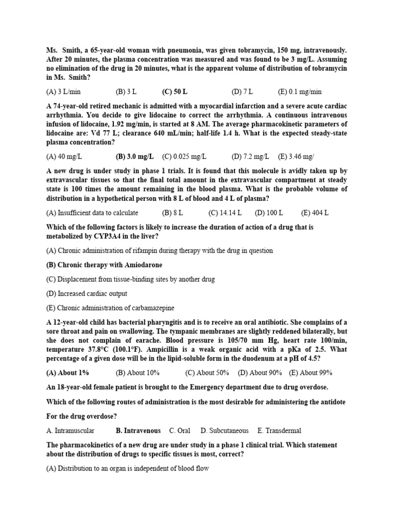 Pharma 2 | PDF | Chemotherapy | Pharmacokinetics