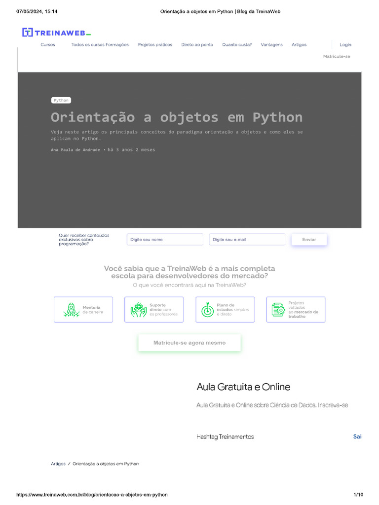 Orientação a objetos em Python | PDF