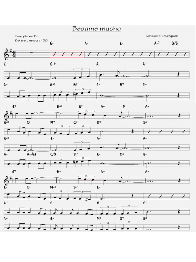 Besame Mucho Tenor Sax Pdf Gianmarco Soria Pdf