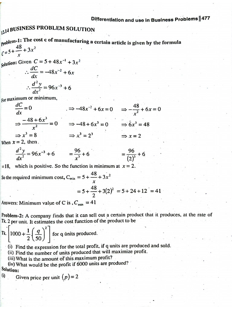 8. Handouts B.math Application Exercise DC | PDF