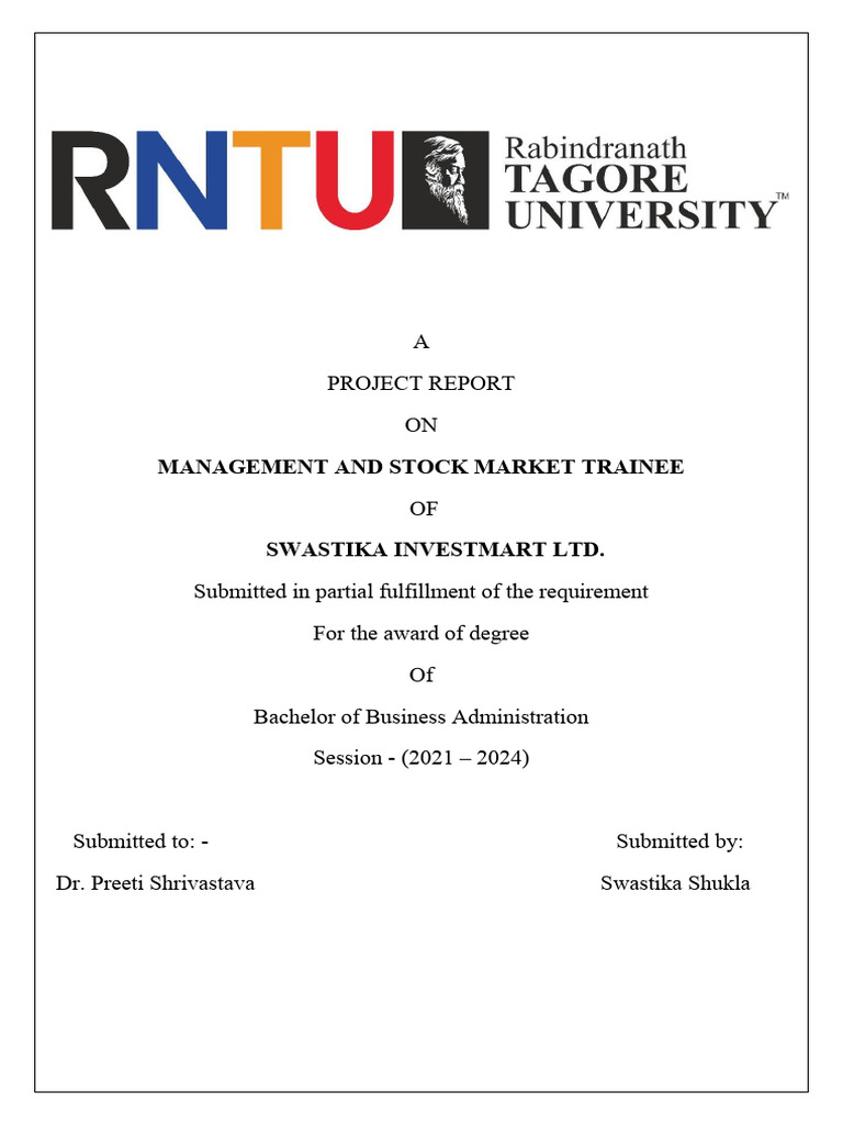 Internship Report | PDF | Investing | Stocks