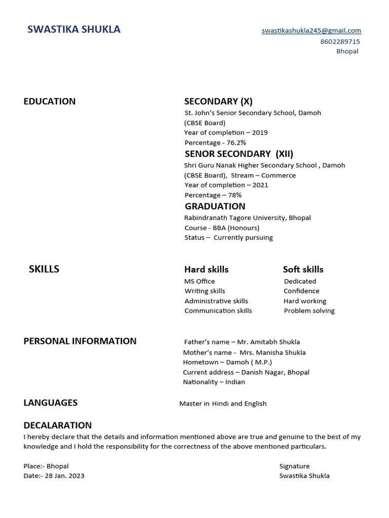 Resume Report | PDF