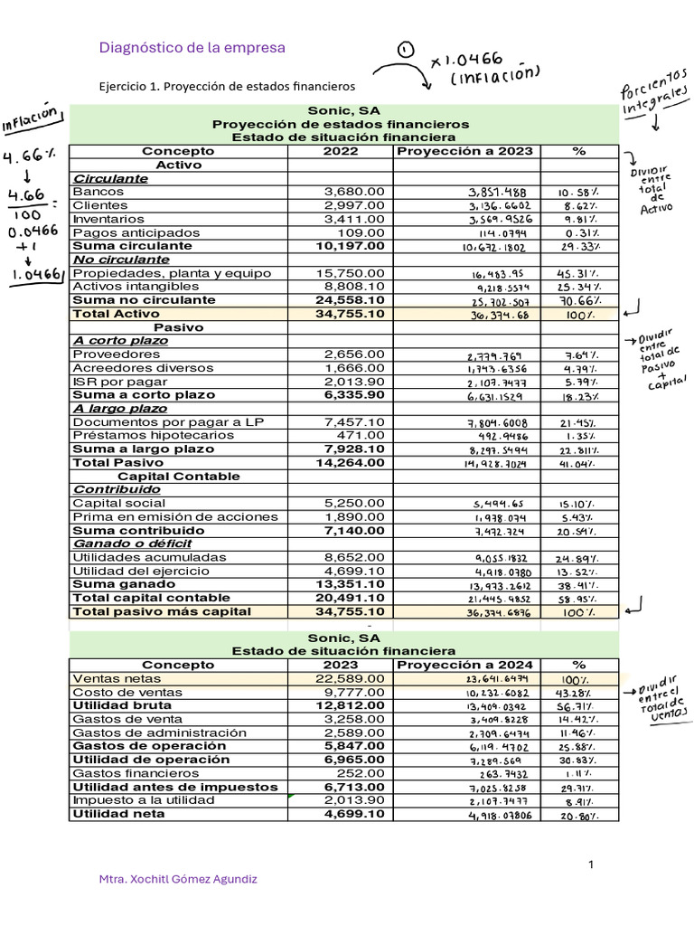 Práctica de Diagnóstico de La Empresa PRESUPUESTOS | PDF | Contabilidad | Presupuesto