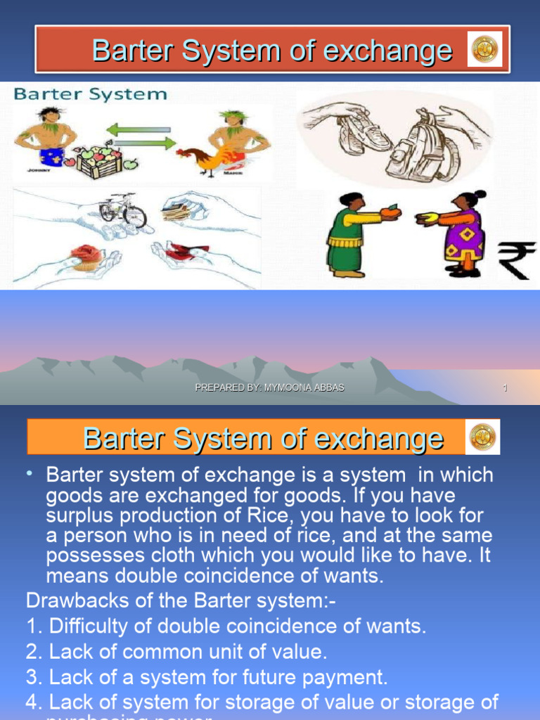 1-Money and Banking-Barter System of Exchange | PDF | Barter | Money