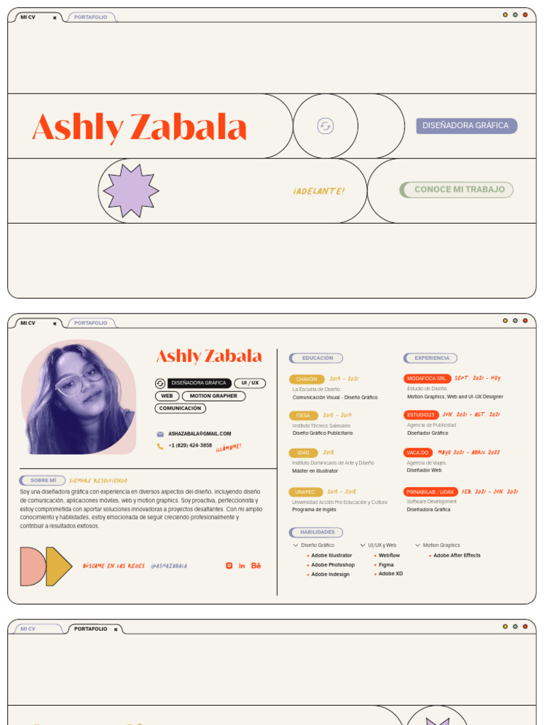 Ashly Zabala - Portafolio 2023 | PDF | Diseño gráfico | Diseño web