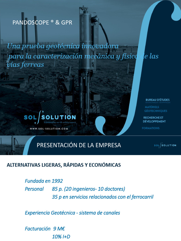 Pandoscope - Sol Solution - Esp | Descargar gratis PDF | Transporte ferroviario | Infraestructura