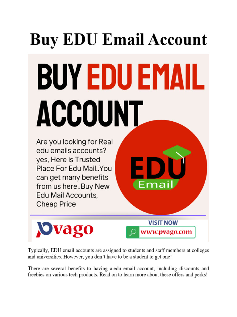 Buy EDU Email Account | PDF | Email Address | Gmail Buy EDU Email Account | PDF | Email Address | Gmail