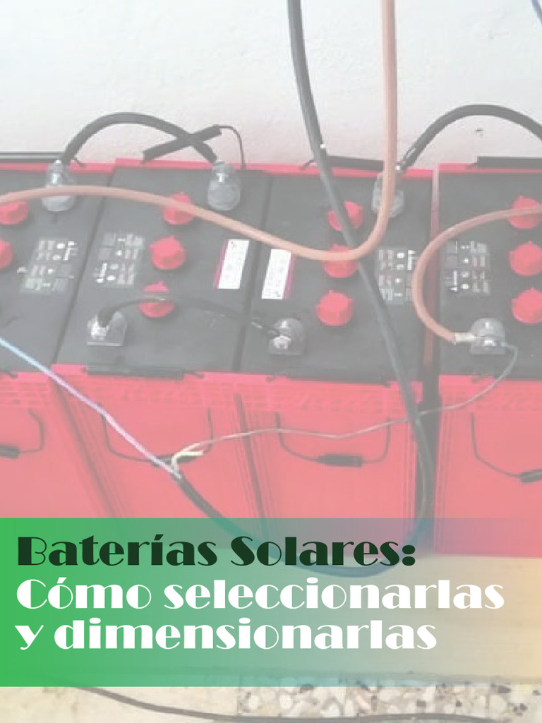 Cálculo y selección de baterías solares | PDF | Fotovoltaica | Energía ...
