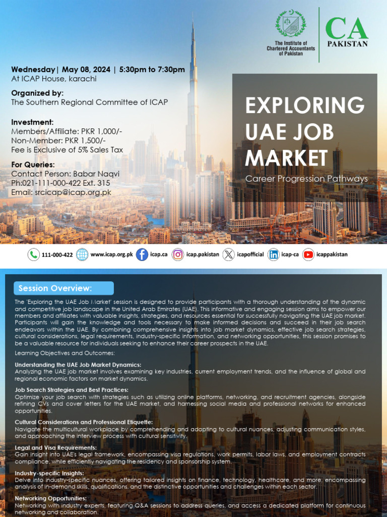 Exploring UAE Job Market Brochure | PDF | United Arab Emirates | Accountant