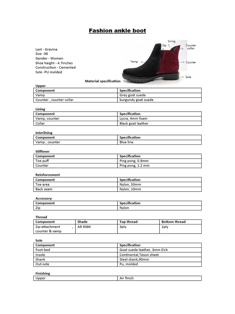 Fashion Ankle Boot | PDF