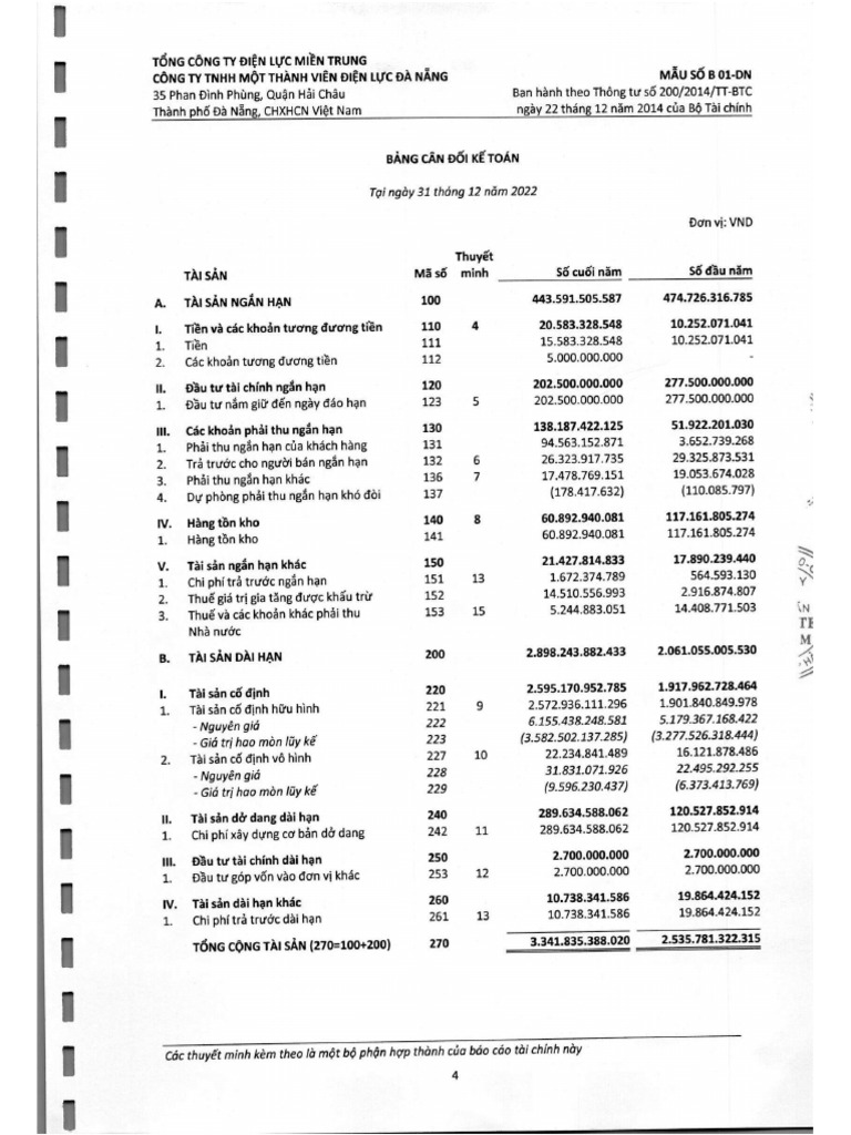 BC Kiem Toan BCTC 2022 DeloitteBTTDNPC | PDF