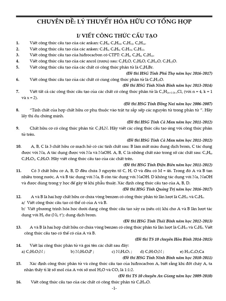 25 CHUYEN DE LY THUYET HUU CO | PDF