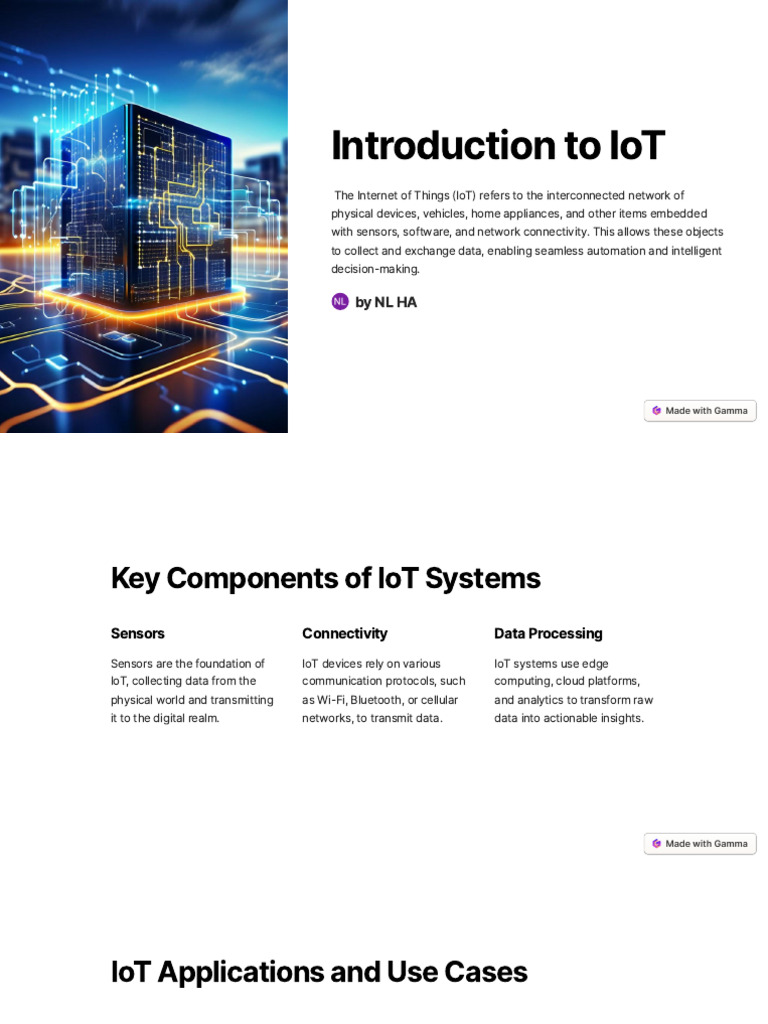 Introduction To IoT | Download Free PDF | Internet Of Things | Computer ...