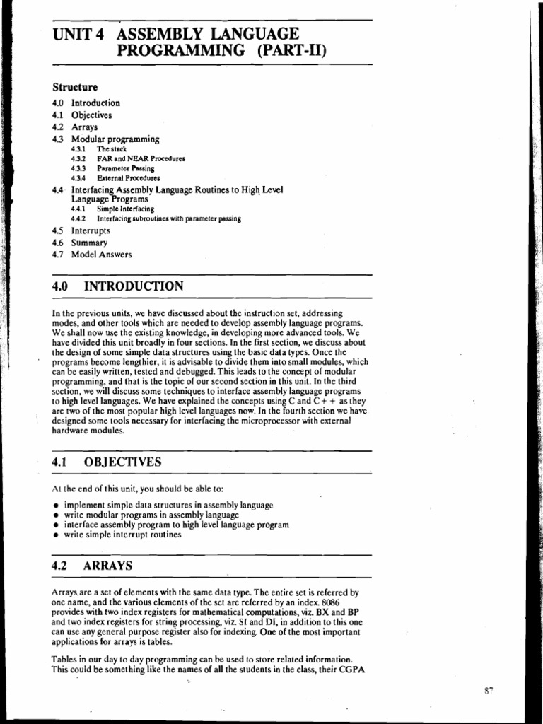 Unit 4 | PDF | Assembly Language | Computer Program