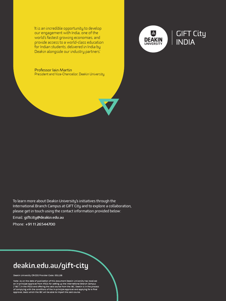 Brochure GIFT City Campus FINAL Oct 23 | PDF | Internship | Job Hunting